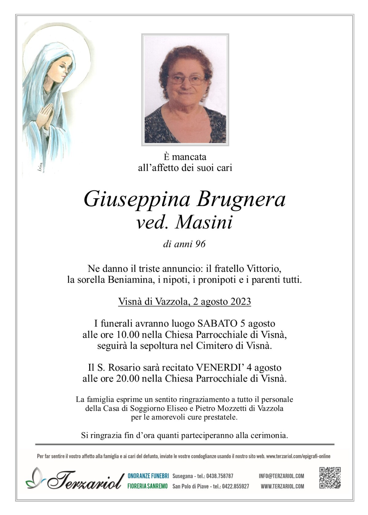 BRUGNERA GIUSEPPINA - terzariol.com